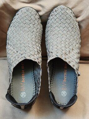 bernie mev. | Shoes | Bernie Mev Gem Gray Woven Wedge Sz 8 New | Poshmark